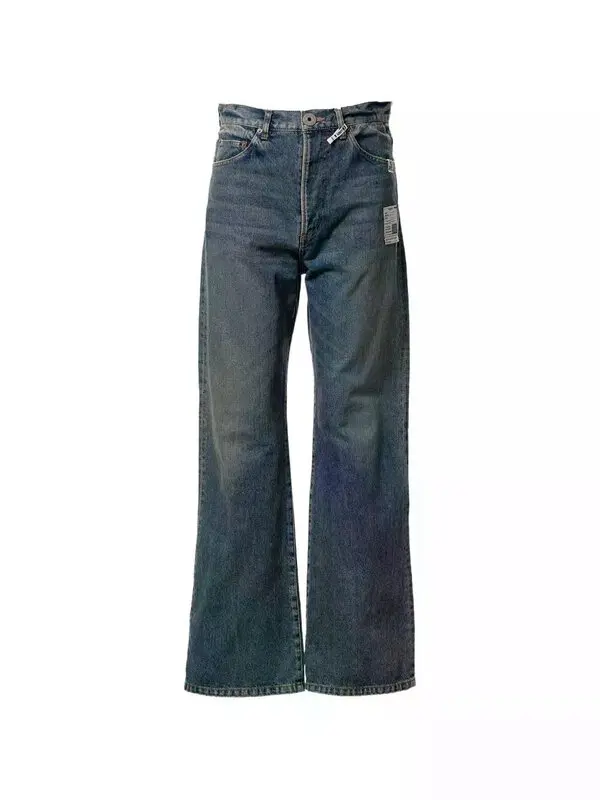 Mihara Yasuhiro Cotton Flare Jeans - Blue