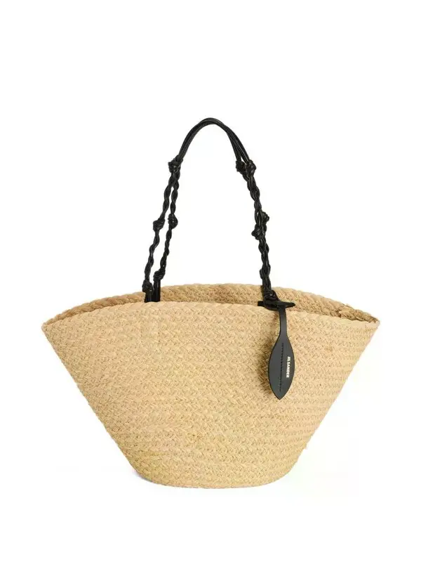 JIL SANDER Tangle Logo-tag Bucket Bag - Neutrals
