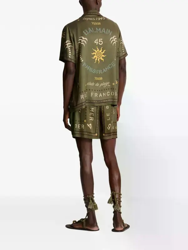 Balmain Short-sleeve Patterned Shirt