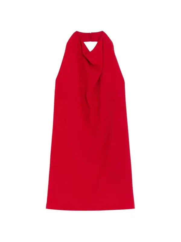 Valentino Garavani Cady Couture Dress With Drape Detail - Red