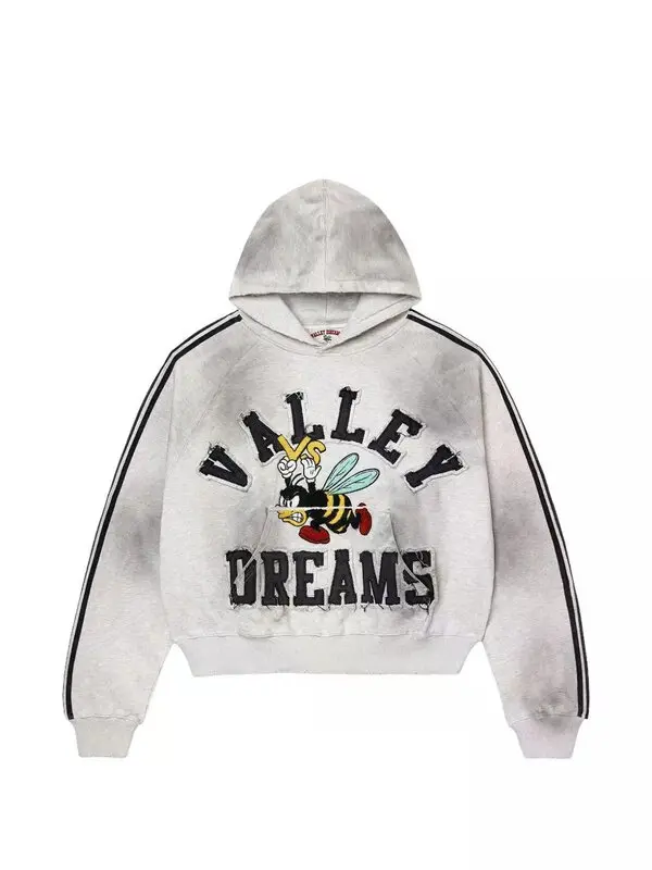 VALE FOREVER Anthem Stripe Hoodie - Grey