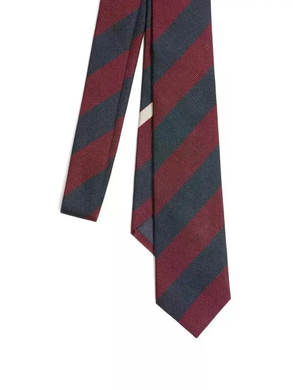 Valentino Garavani Jacquard Silk Regimental Tie - Blue