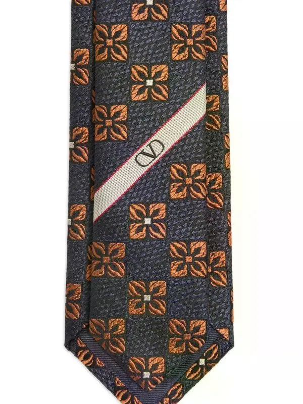 Valentino Garavani Silk Jacquard Neck Tie - Blue