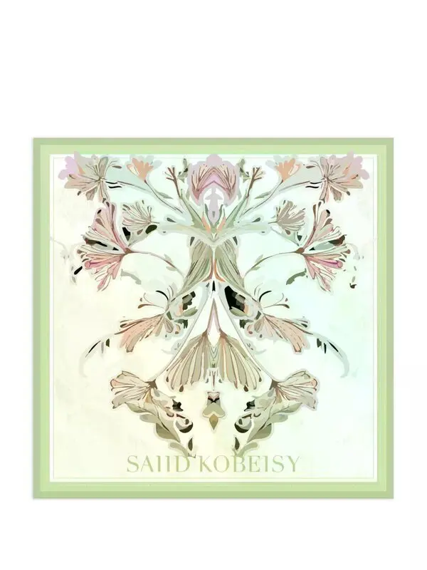 SAIID KOBEISY Medium Floral Scarf - White