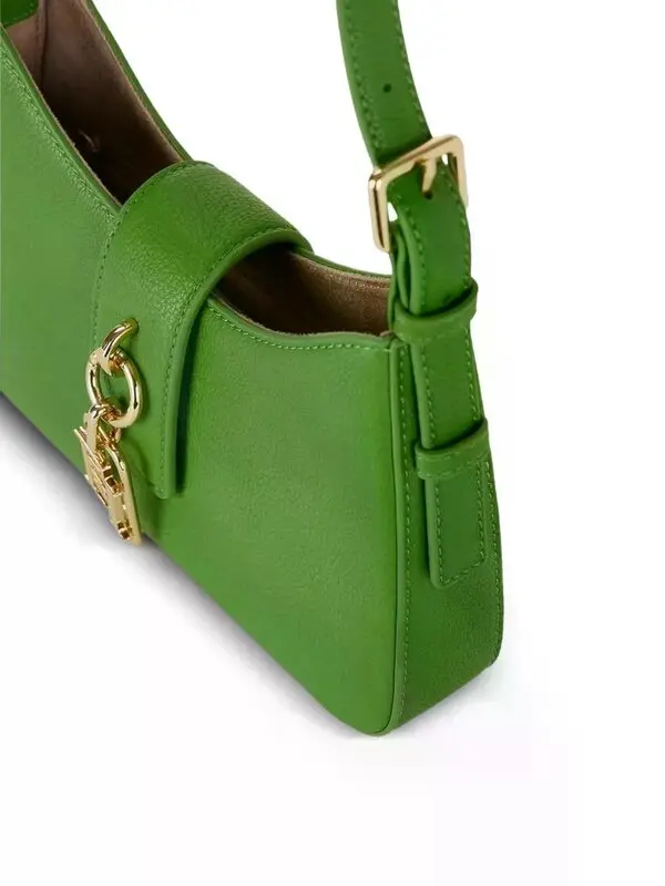 Elisabetta Franchi Small Shoulder Bag With Charm Detail - Green