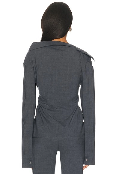 JADE CROPPER Asymmetric Long Sleeve Top