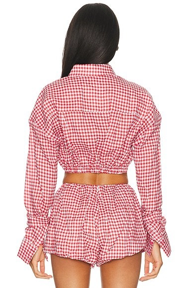 AEXAE Linen Shirt Tie Top
