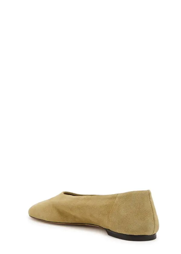 TOTEME Suede Ballerina Flats - Camel