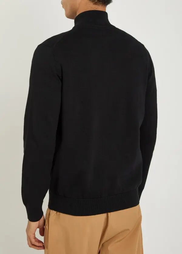 NOW YOU LIVE Woodhouse Half-zip Cotton Jumper