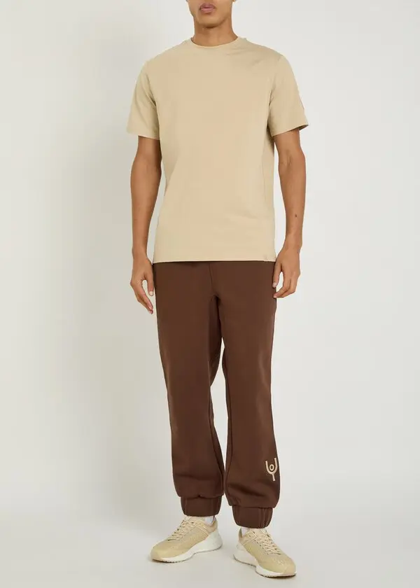 NOW YOU LIVE Magna Logo-embroidered Cotton-blend Sweatpants
