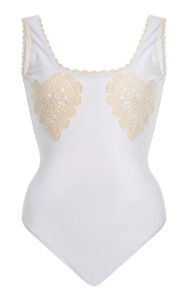 Sea Madelyn Crochet One-piece Swimsuit - White