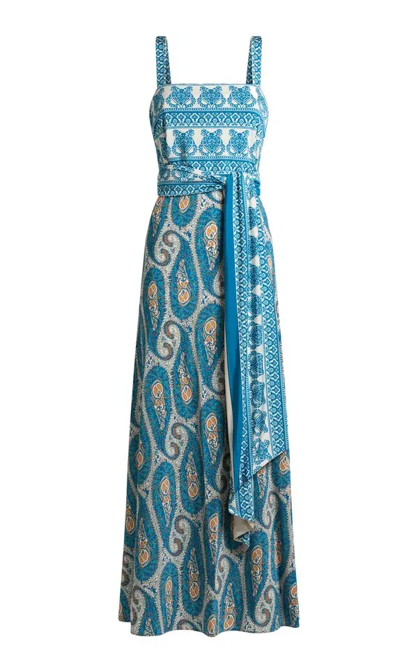 Etro Wrapped Jersey Maxi Dress - Print