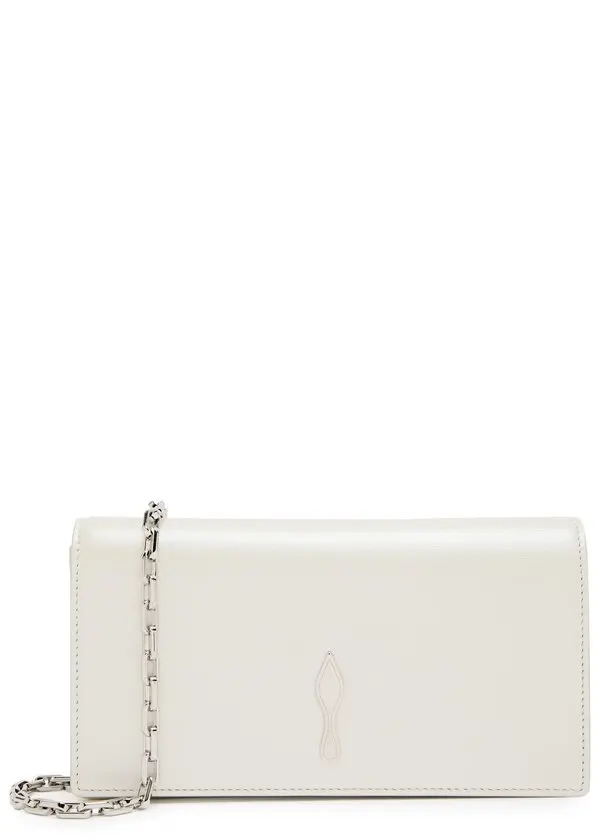 CHRISTIAN LOUBOUTIN Bettina Nappa Leather Clutch - White