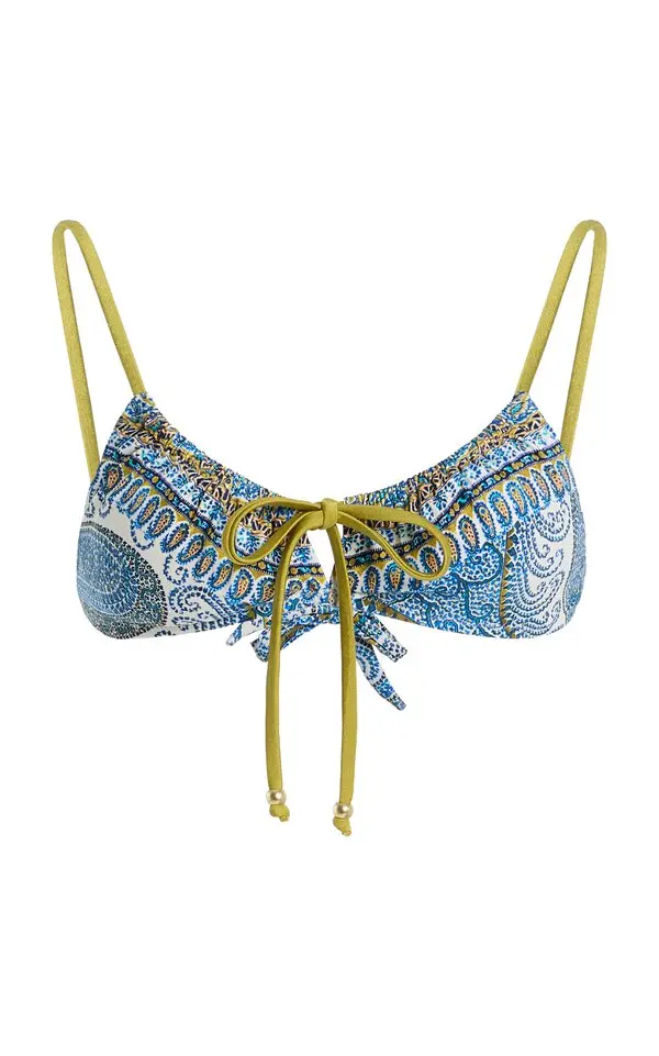 BOTEH Arcadia Paisley Gathered Bralette - Blue