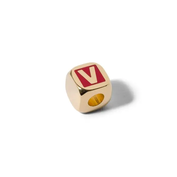 Miu Miu Enameled Metal Dice Charm - Red