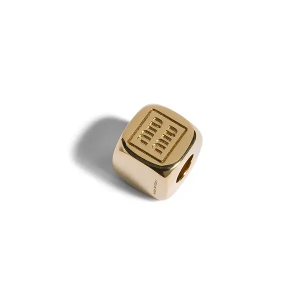 Miu Miu Enameled Metal Dice Charm - Red