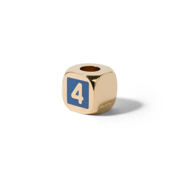 Miu Miu Enameled Metal Dice Charm - Periwinkle Blue