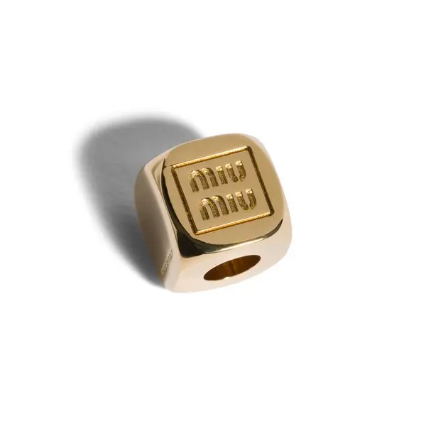 Miu Miu Enameled Metal Dice Charm - Red