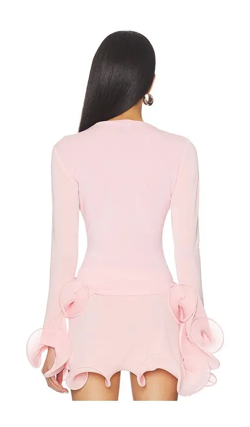 SID NEIGUM Wave Sleeve Bamboo Top - Pink
