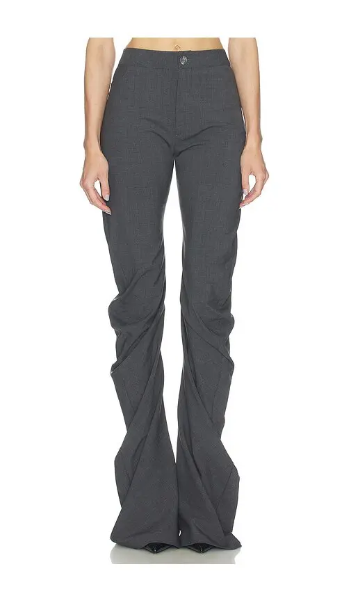 JADE CROPPER Twisted Trouser - Grey