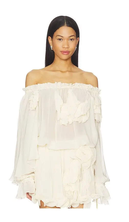 ANIYE RECORDS Off-the-shoulder Blouse - Yellow