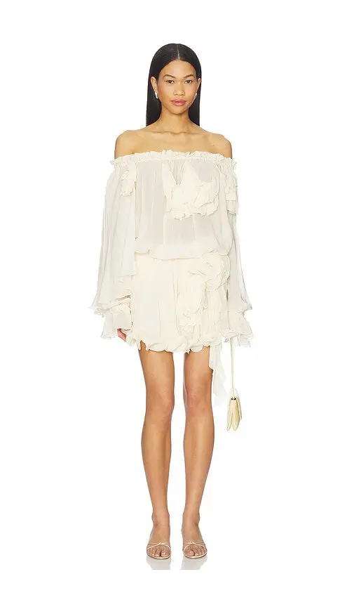 ANIYE RECORDS Off-the-shoulder Blouse - Yellow