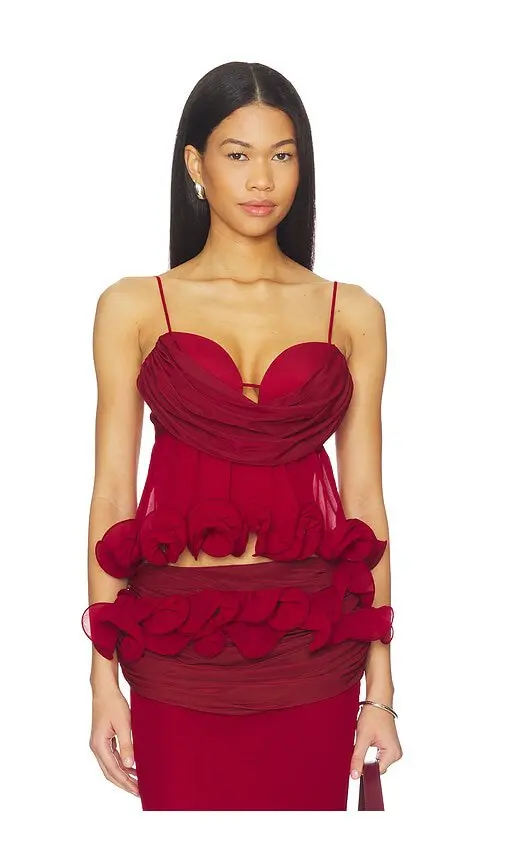 ANIYE RECORDS Tecla Wrap Top - Red