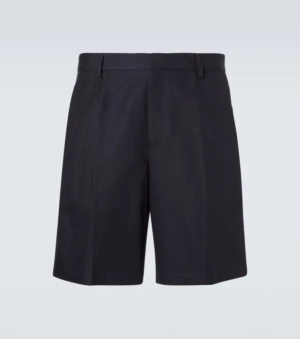 Zegna Cotton And Linen Bermuda Shorts