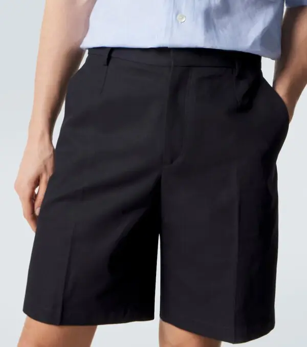 Zegna Cotton And Linen Bermuda Shorts
