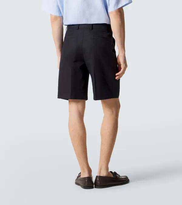 Zegna Cotton And Linen Bermuda Shorts