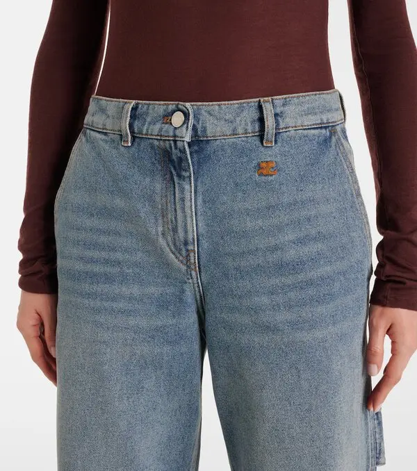 COURREGES Courrèges Logo Wide-leg Jeans