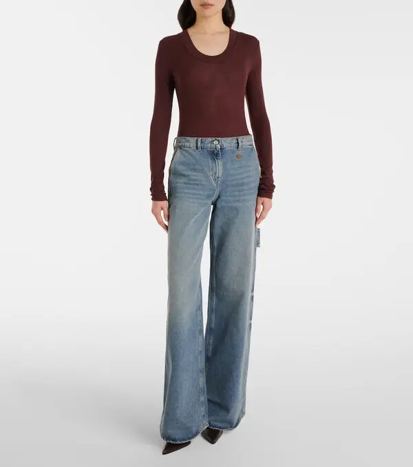 COURREGES Courrèges Logo Wide-leg Jeans