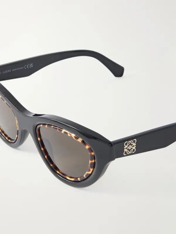 Loewe Anagram Cat-eye Acetate Sunglasses - Black