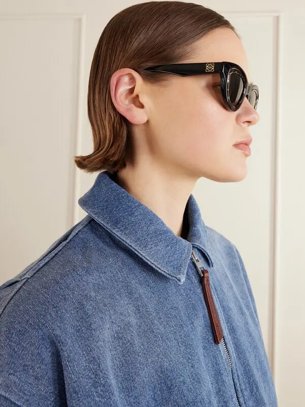 Loewe Anagram Cat-eye Acetate Sunglasses - Black