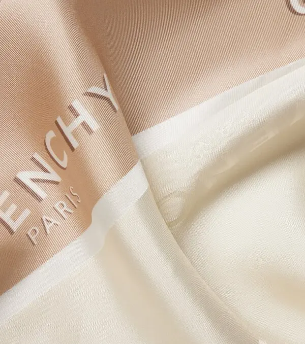 Givenchy Logo Silk Twill Scarf - Multicoloured