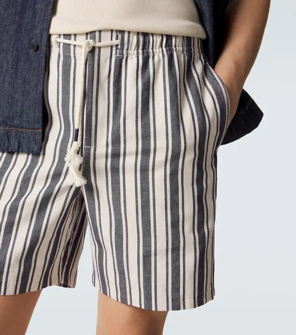 Orlebar Brown Alex Striped Cotton Shorts