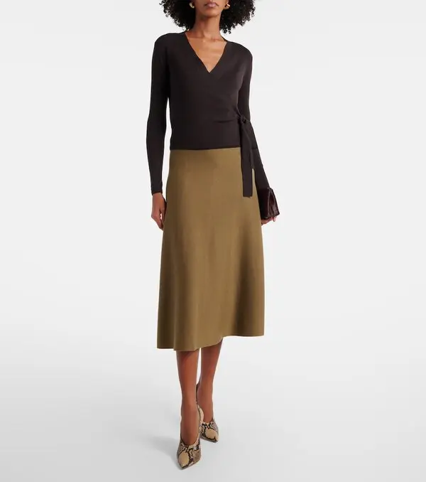 Jardin Des Orangers Virgin Wool Wrap Cardigan