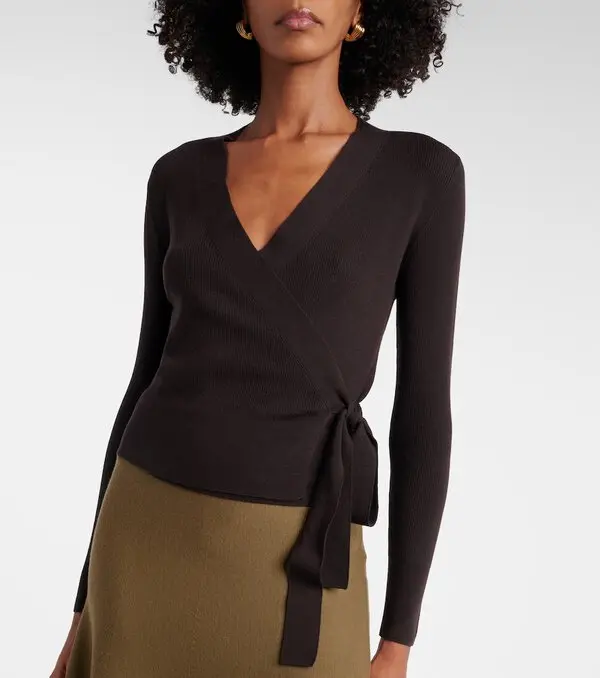 Jardin Des Orangers Virgin Wool Wrap Cardigan