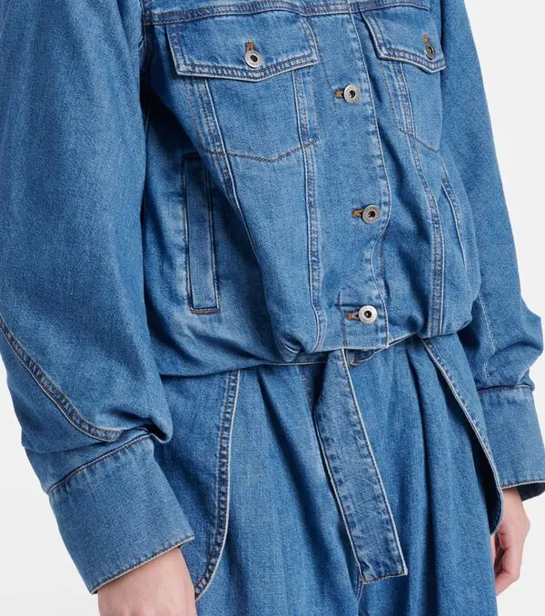 Loewe Gathered Denim Jacket
