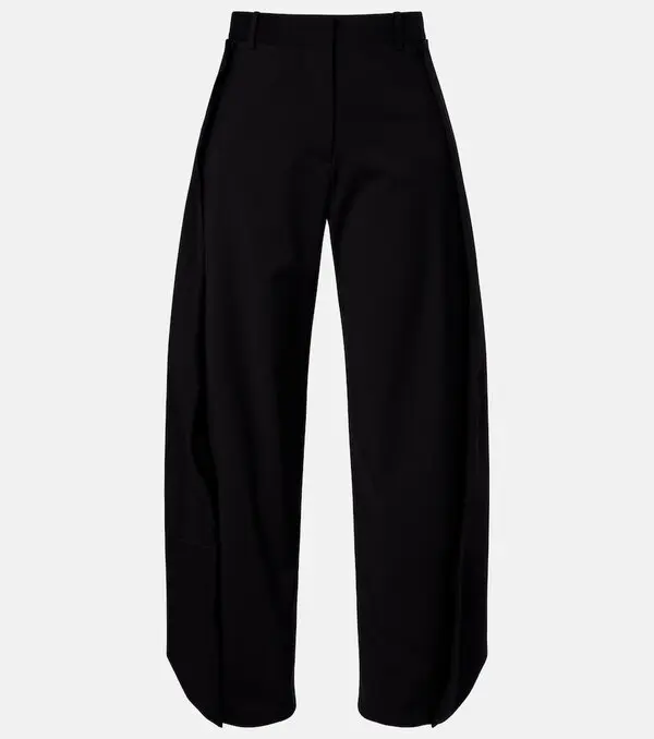 Loewe Draped Wool Wide-leg Pants