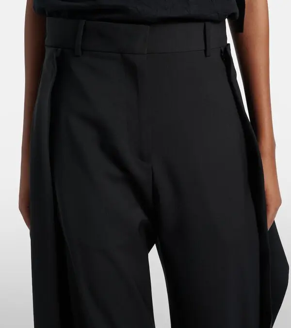 Loewe Draped Wool Wide-leg Pants