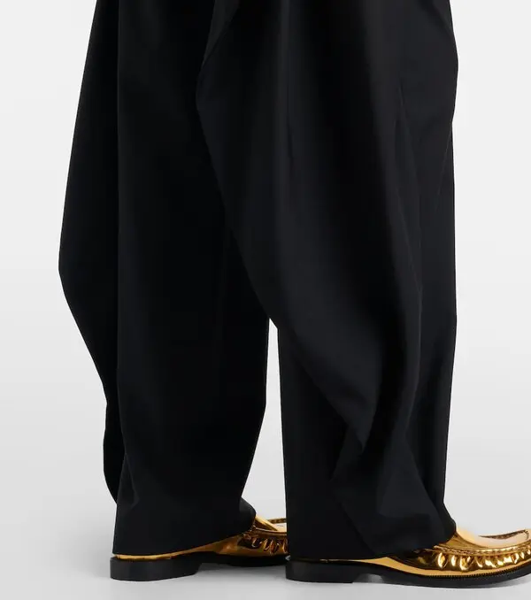 Loewe Draped Wool Wide-leg Pants