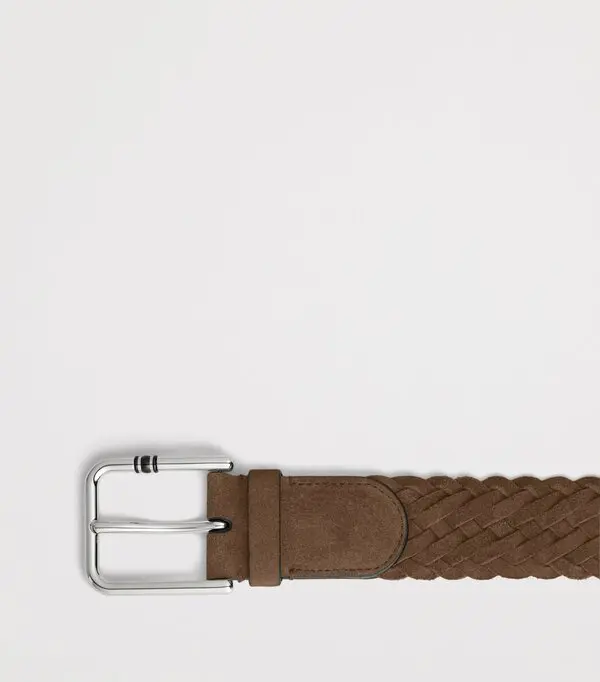 Montblanc Suede Braided Belt