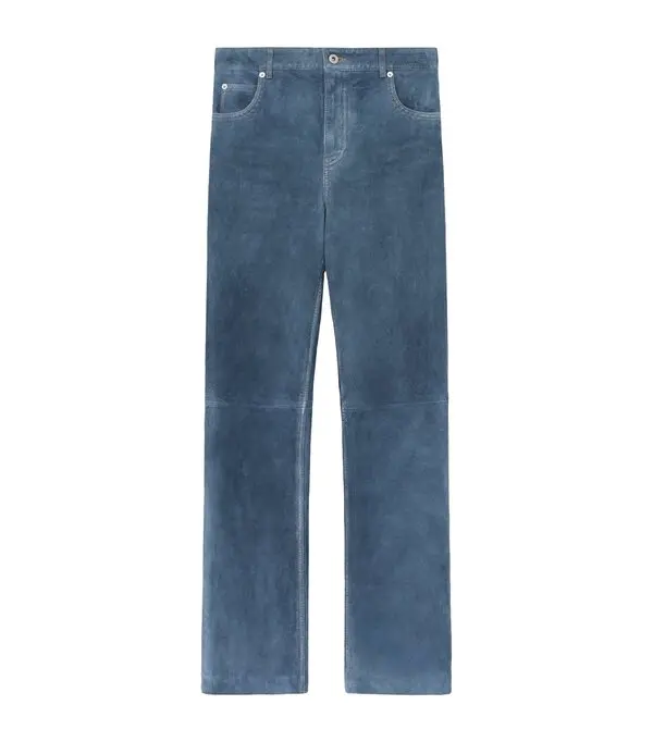 Loewe Suede Straight Leg Jeans