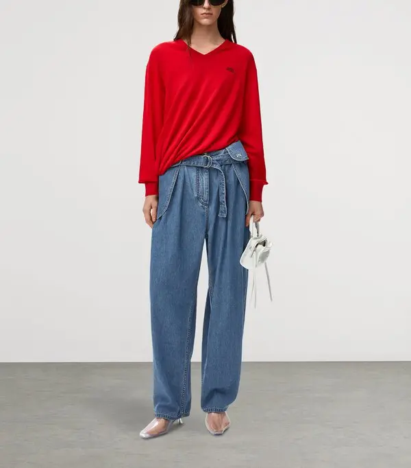 Loewe Fold-over Waistband Cargo Jeans