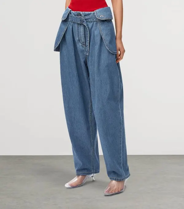 Loewe Fold-over Waistband Cargo Jeans