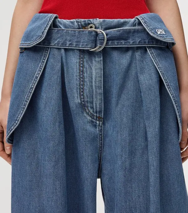 Loewe Fold-over Waistband Cargo Jeans