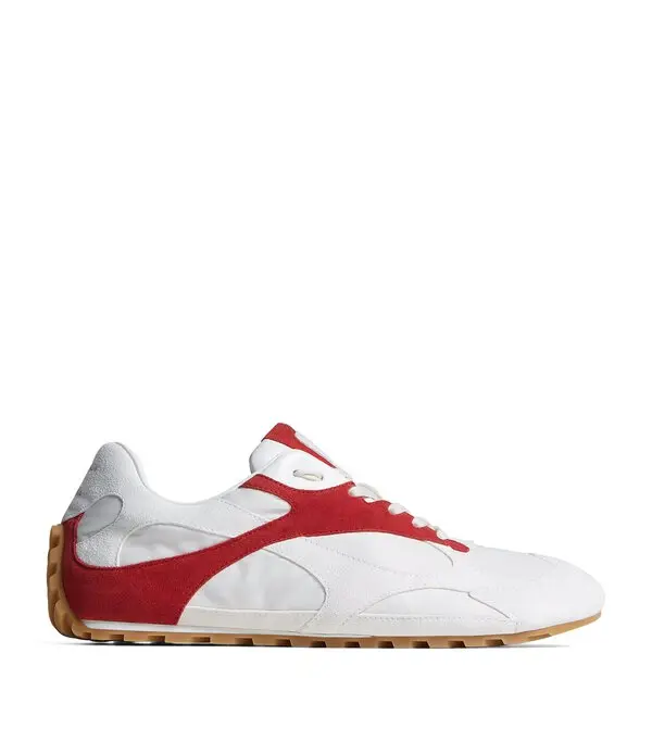 Bottega Veneta Suede-trim Orbit Flash Sneakers - Red