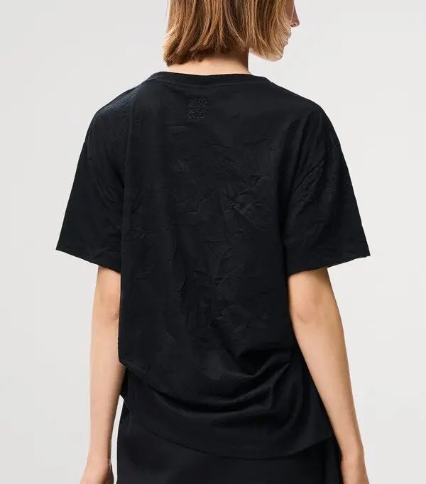 Loewe Cotton T-shirt With Graphic Logo - Black