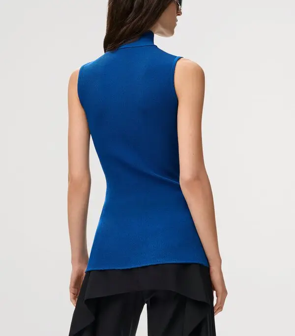 Loewe Sleeveless Rollneck Top - Blue